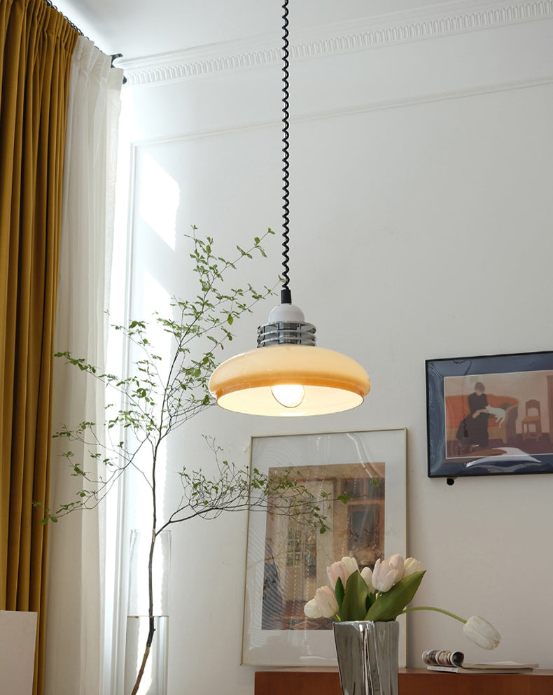 Retractable glass dining pendant light – migoolight.com